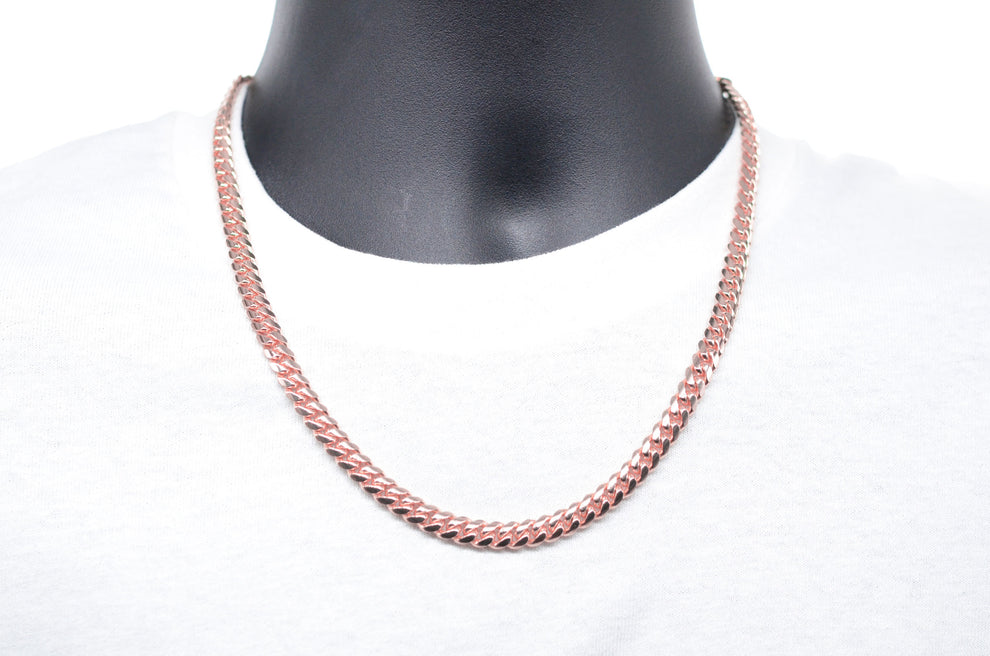 7mm Solid Gold Miami Cuban Chains – Jewelry Spot USA