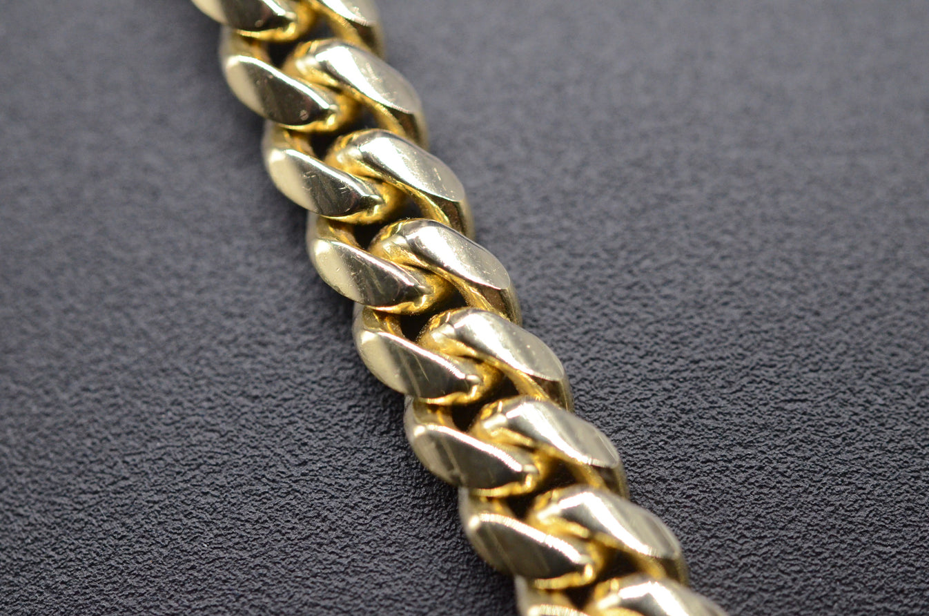 7mm Solid Gold Miami Cuban Chains – Jewelry Spot USA