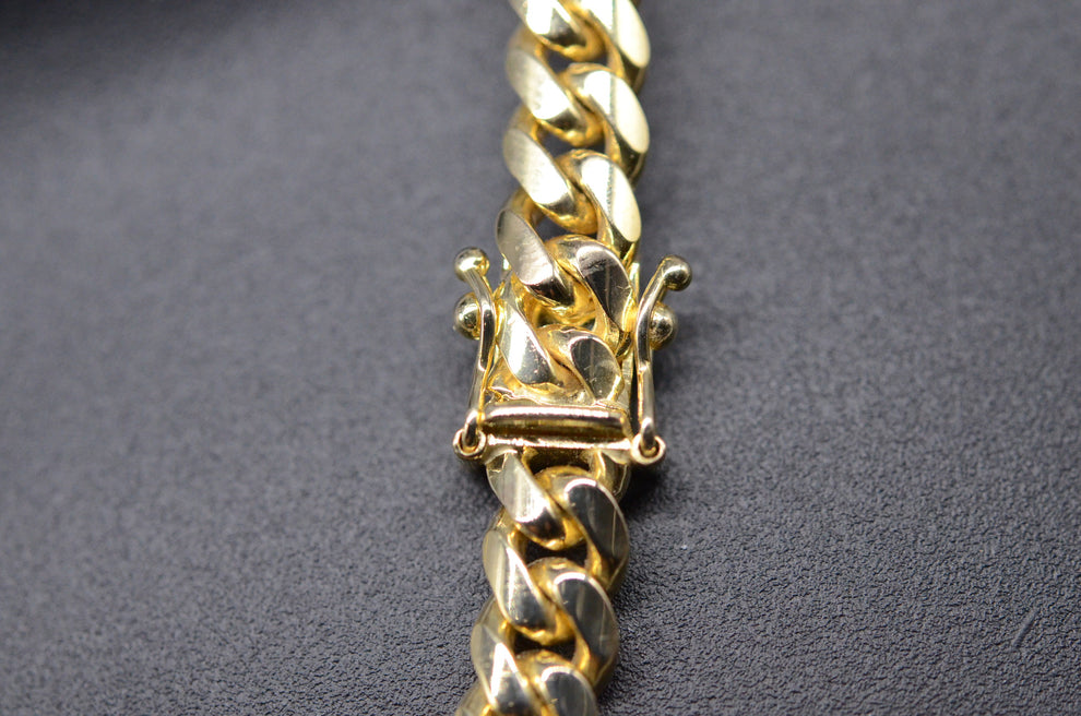 7mm Solid Gold Miami Cuban Chains – Jewelry Spot USA