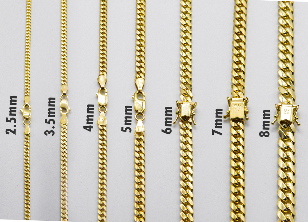 5mm Solid Gold Miami Cuban Chains – Jewelry Spot USA