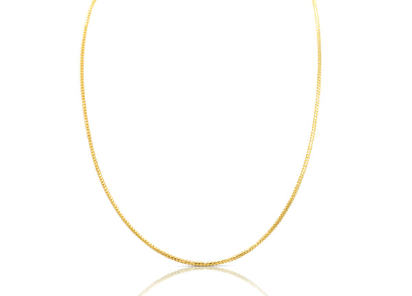 2.2mm Solid Gold Rounded Diamond Cut Franco Chain – Jewelry Spot USA