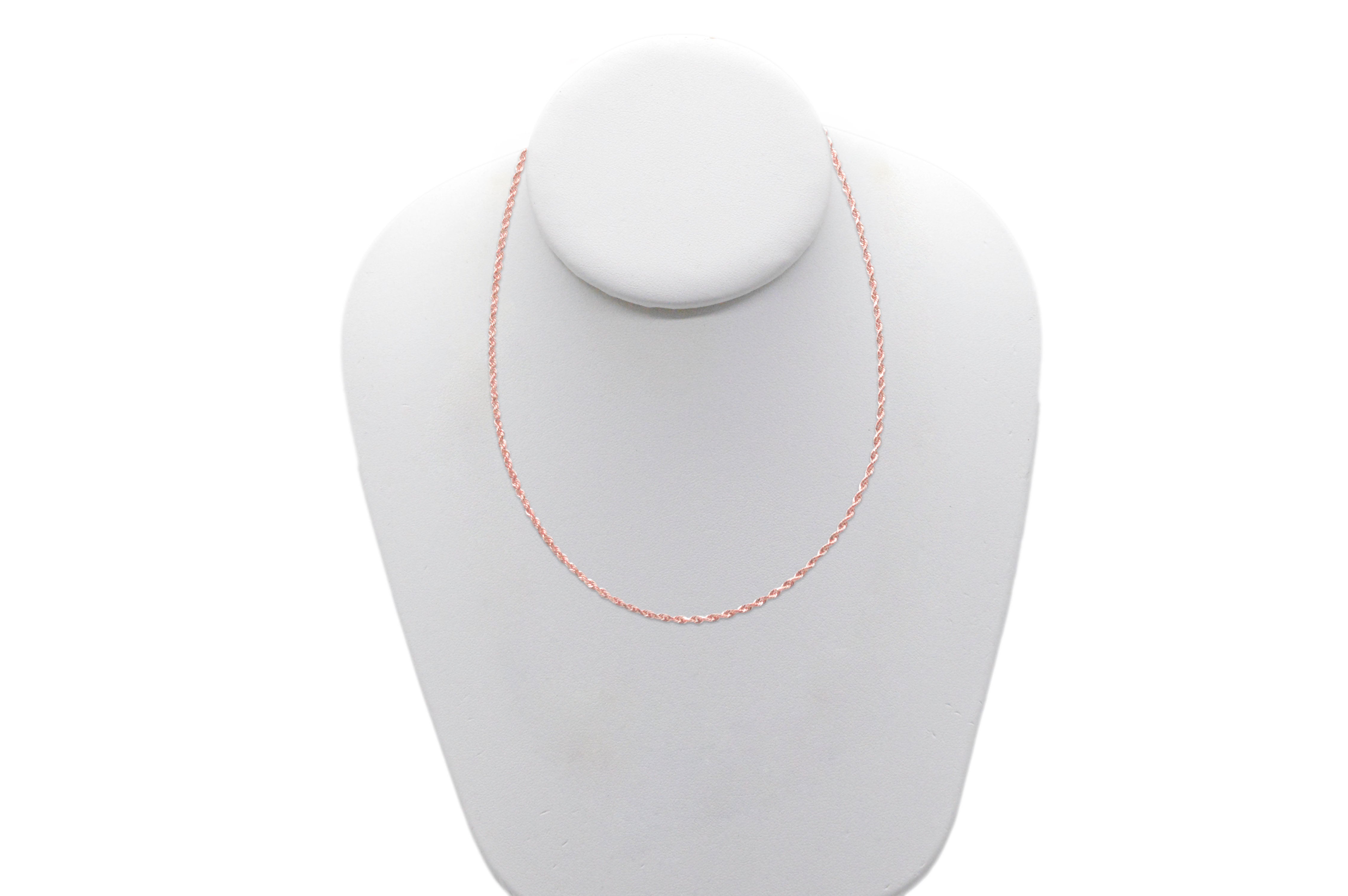 2mm rose gold rope chain store
