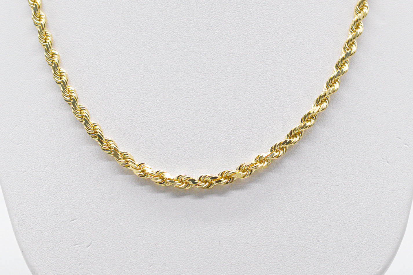 5mm Solid Gold Diamond Cut Rope Necklace – Jewelry Spot USA