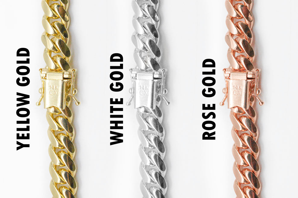 2.5mm Solid Gold Miami Cuban Chains – Jewelry Spot USA